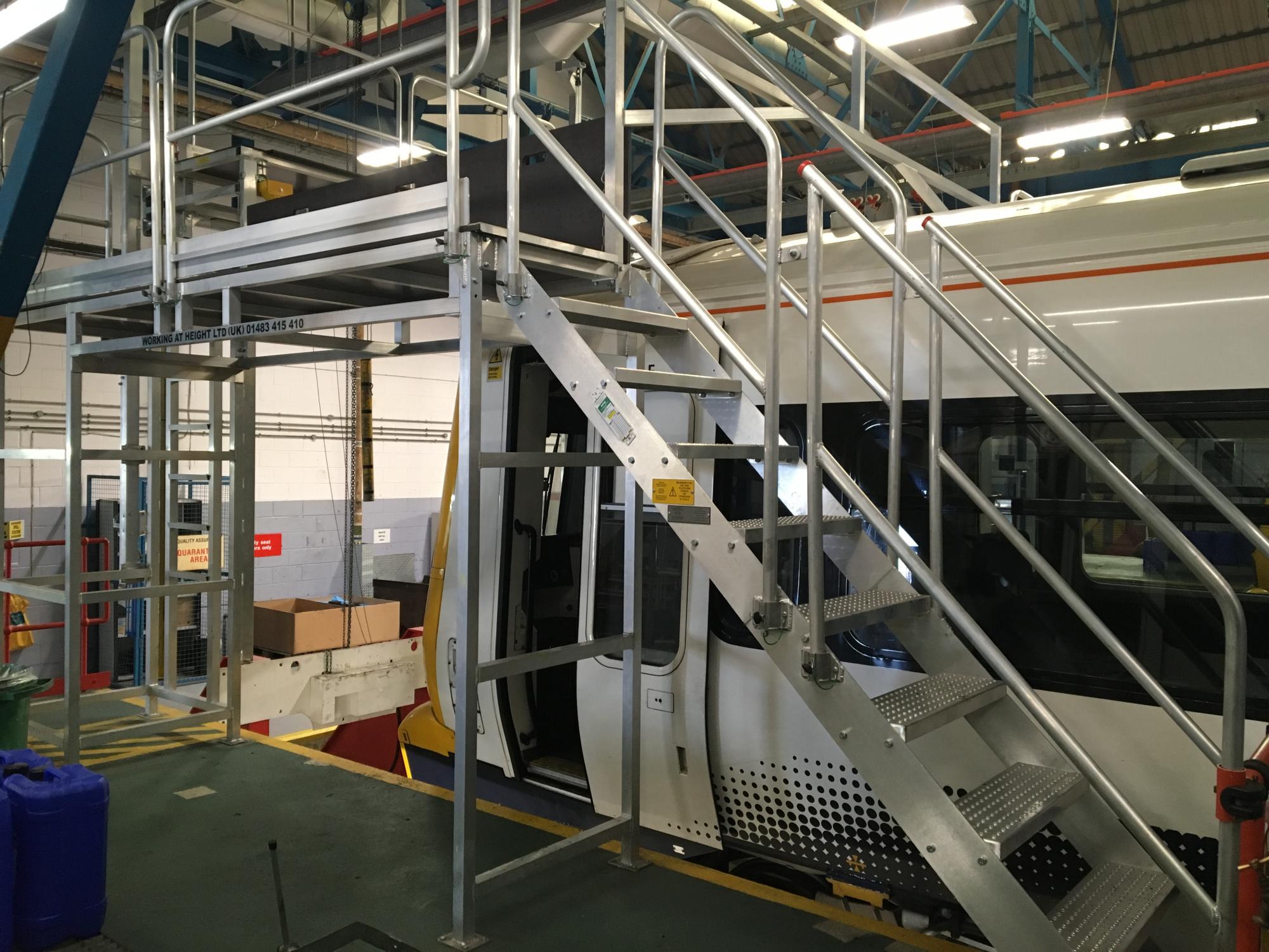Bespoke Train Roof Access Platforms - Working at Height