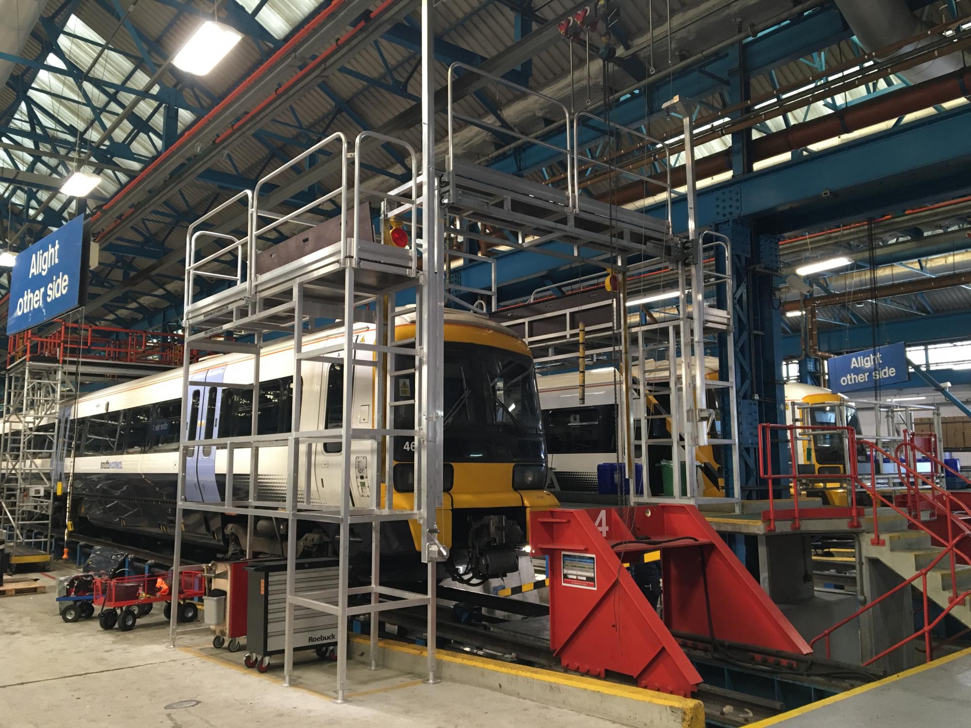 Bespoke Train Roof Access Platforms - Working at Height